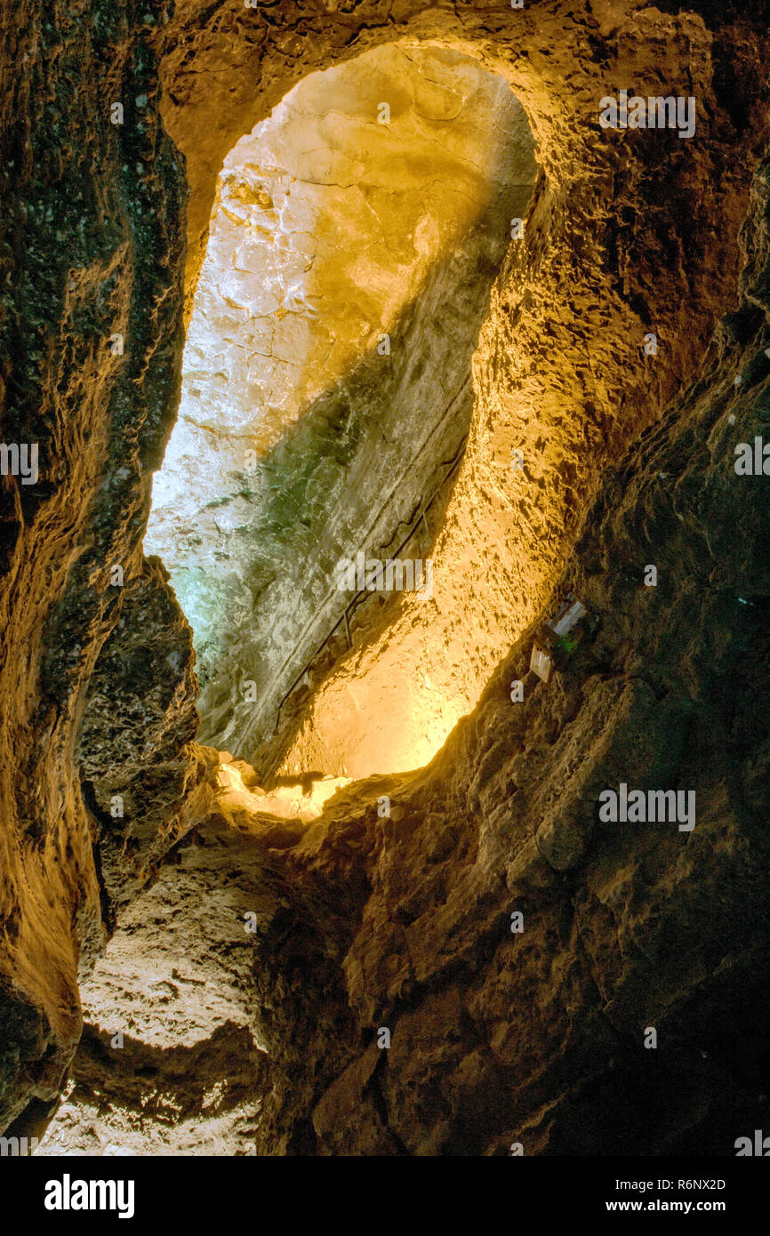 Inside volcanic cave "Cueva de los Verdes Stock Photo - Alamy