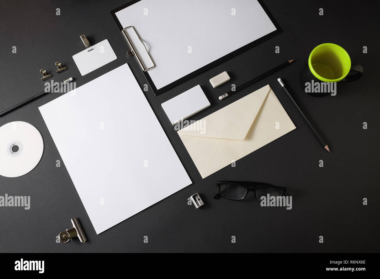 Blank stationery template Stock Photo - Alamy