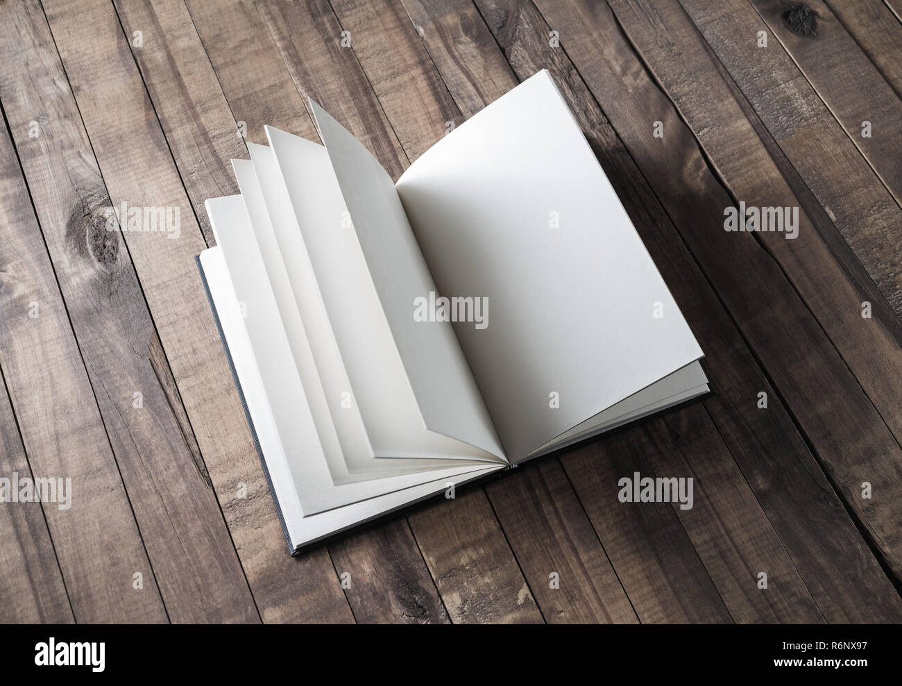 Blank open book Stock Photo - Alamy