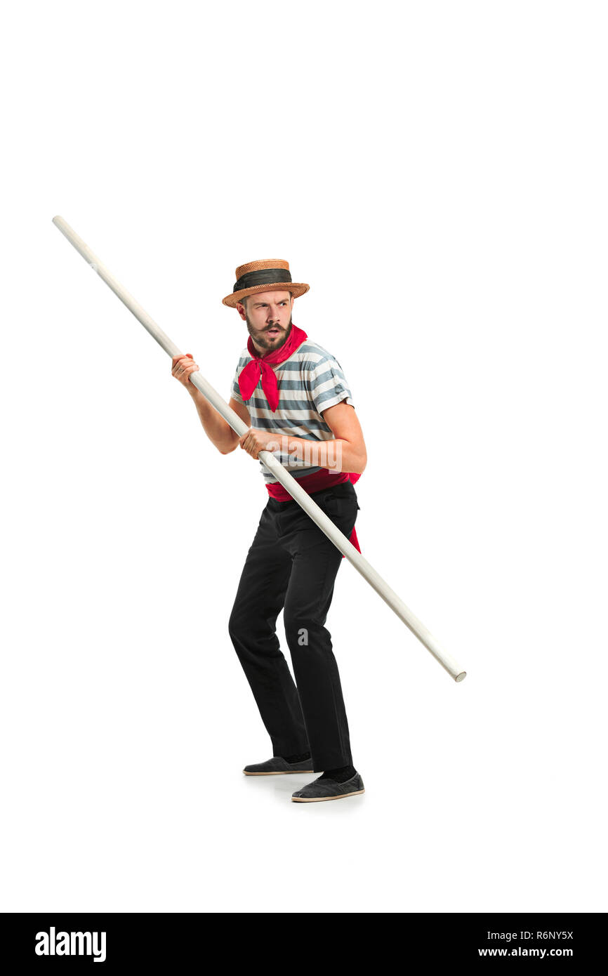 Venice gondolier man smile hi-res stock photography and images - Alamy