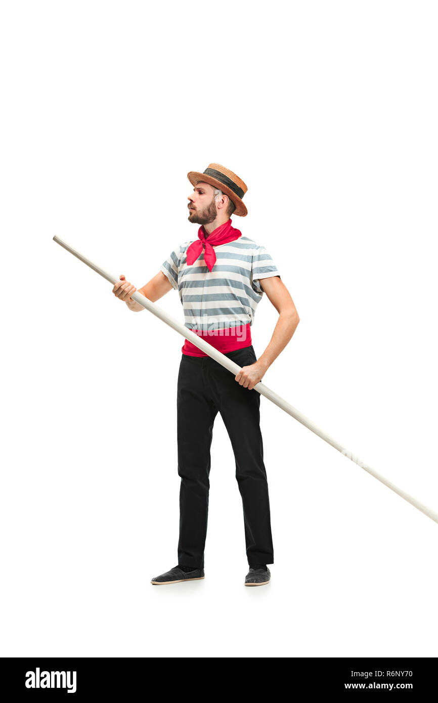 Smiling venice gondolier Cut Out Stock Images & Pictures - Alamy