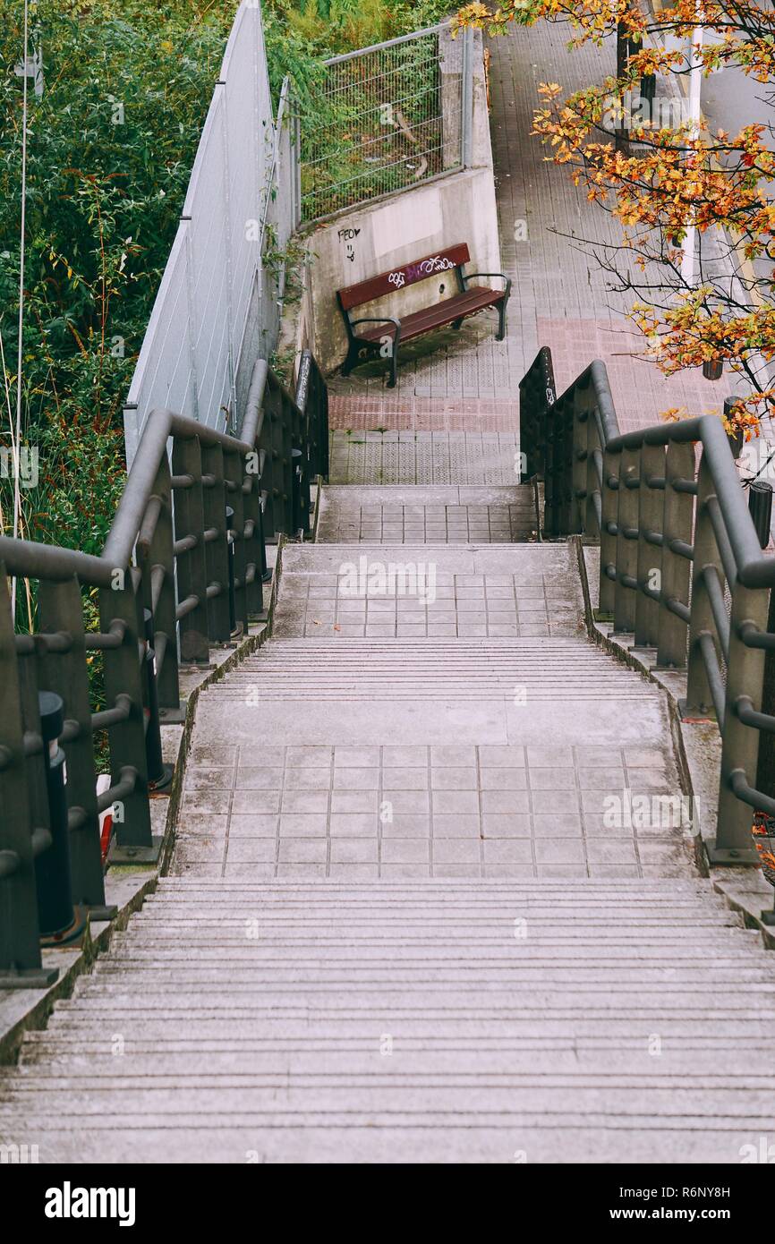 the stairs structure in the street Stock Photo - Alamy