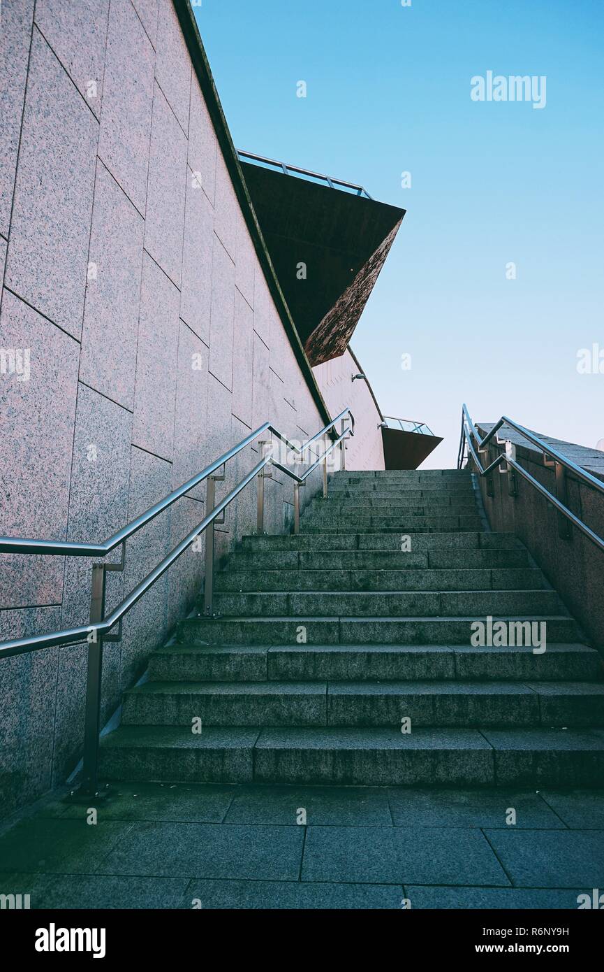 the stairs structure in the street Stock Photo - Alamy