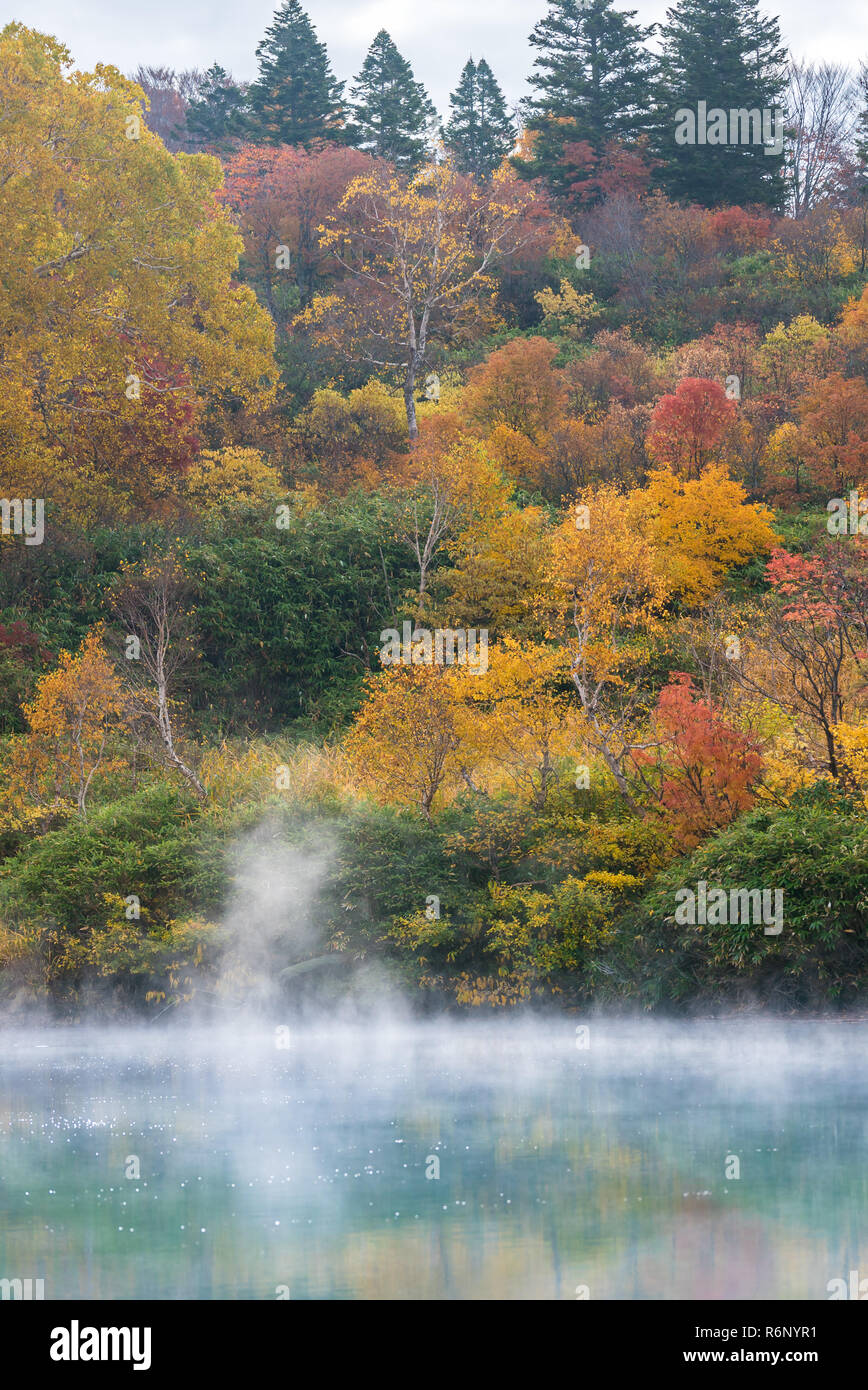 Autumn Onsen Lake Aomori Japan Stock Photo - Alamy
