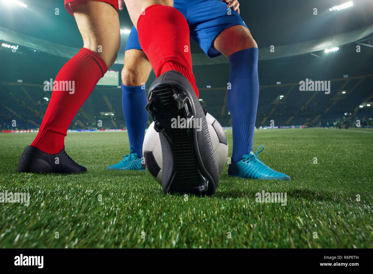 Players fight over ball hi-res stock photography and images - Alamy
