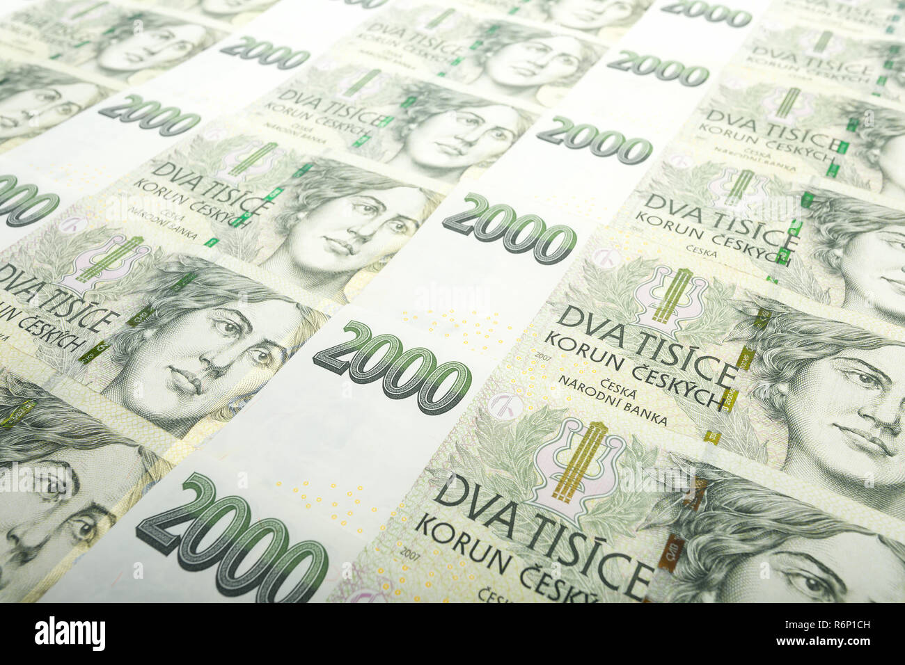 czech banknotes crowns background Stock Photo - Alamy