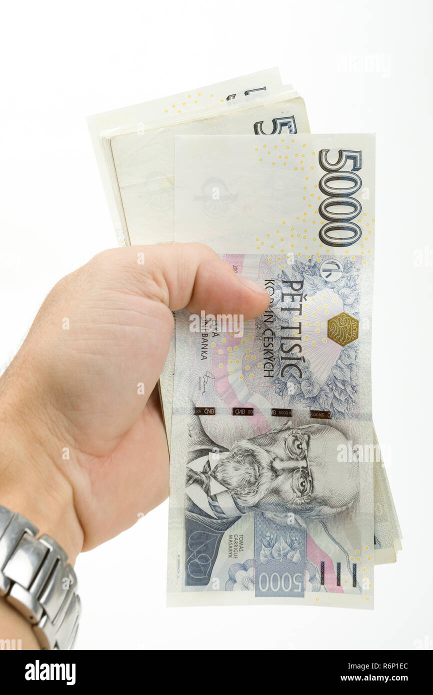 czech banknotes crowns Stock Photo - Alamy