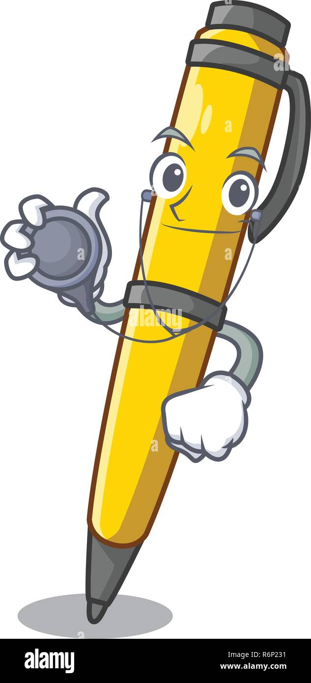 Doctor Pen shape that on a cartoon vector illustration Stock Vector ...
