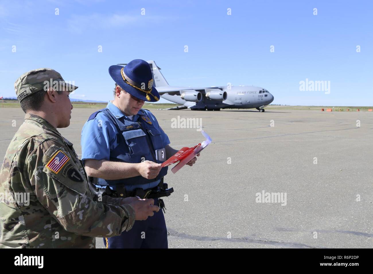 Alaska National Guard Sgt. Elijah Gutierrez, a civil operator with the ...