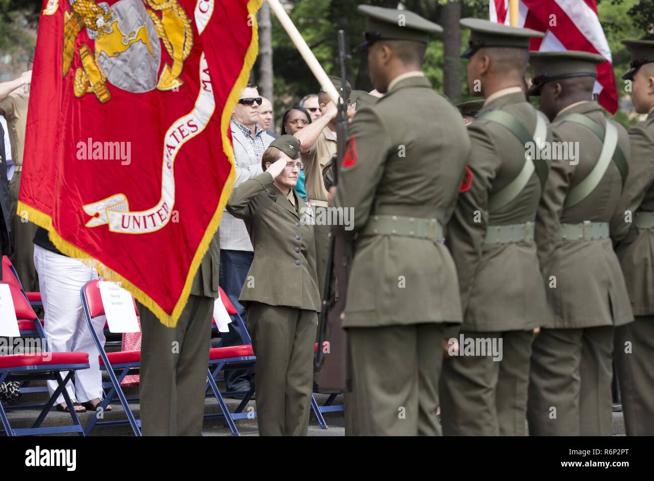 U.S. Marine Corps Col. Nancy Springer, director, Logistics Distribution ...
