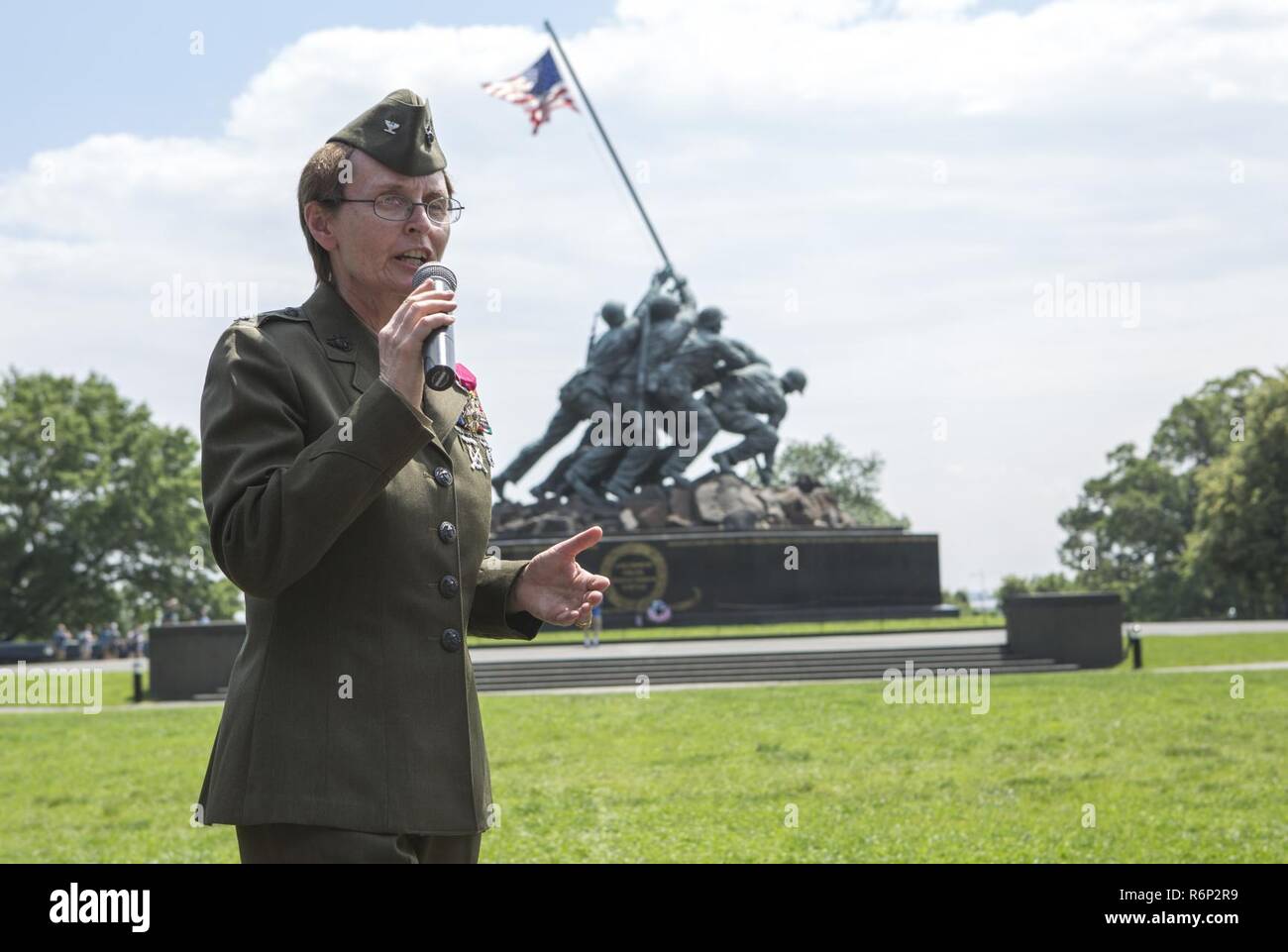 U.S. Marine Corps Col. Nancy Springer, director, Logistics Distribution ...