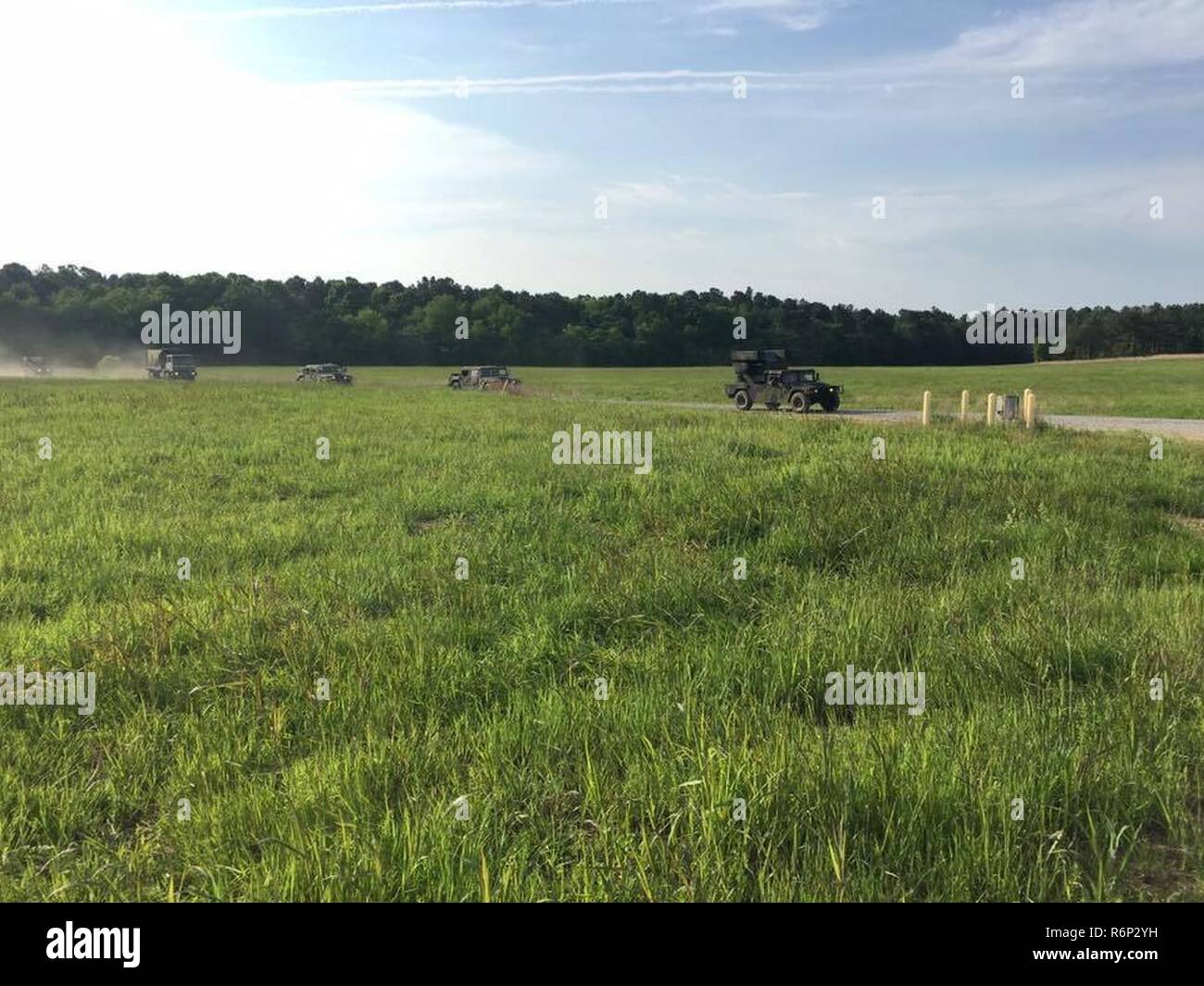 Soldiers of Battery C, 2nd Bn., 44th ADA Regt. convoy to Range 44A on ...