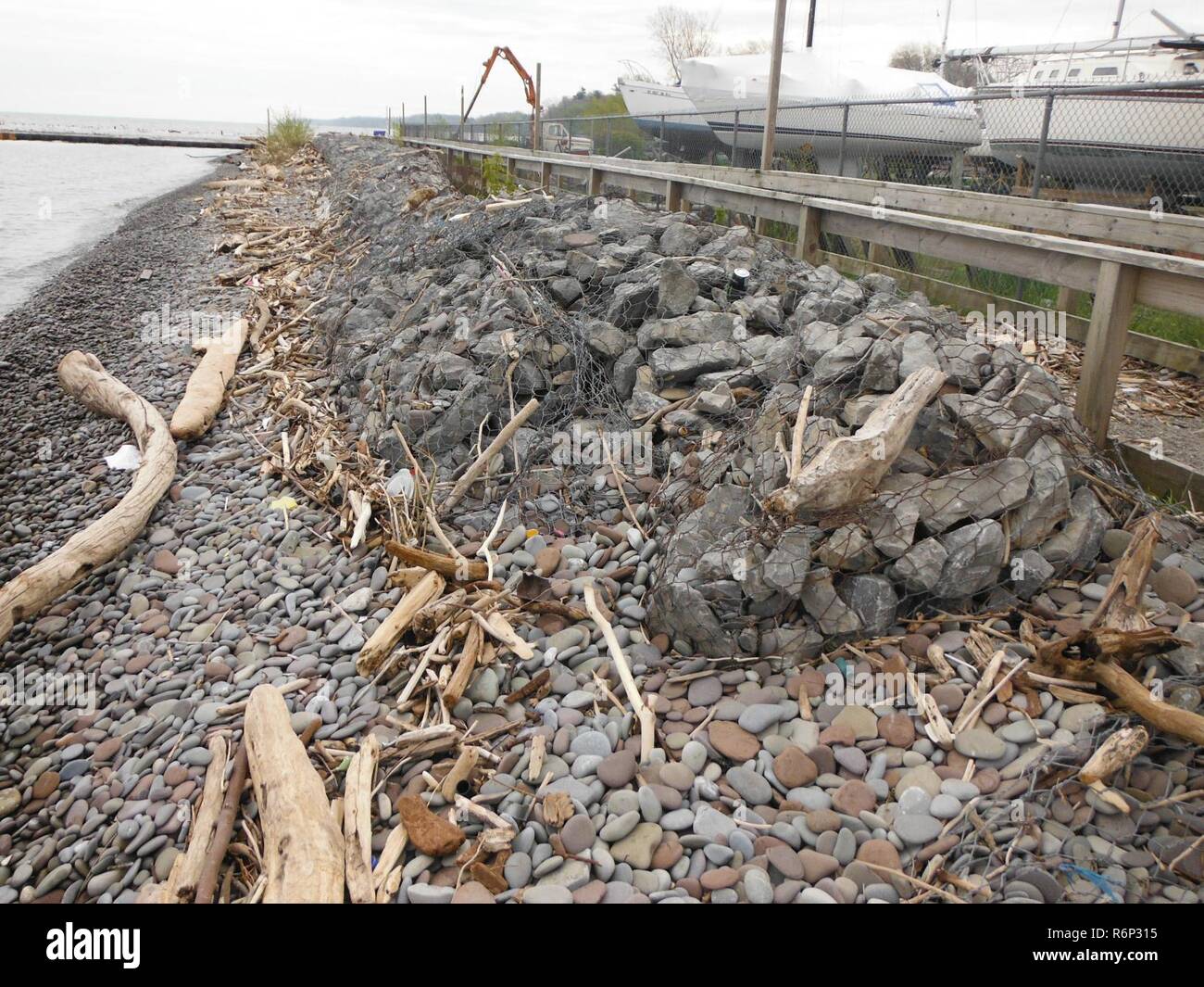 Facing east, the location is Lake Ontario shoreline, just west of the ...