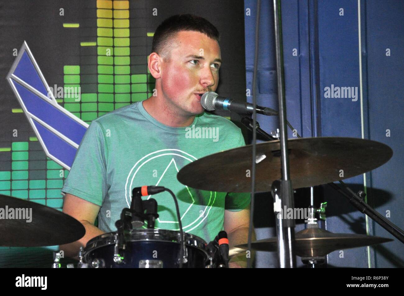 Airman 1st Class Joshua Dick, drummer and social media manager for the ...