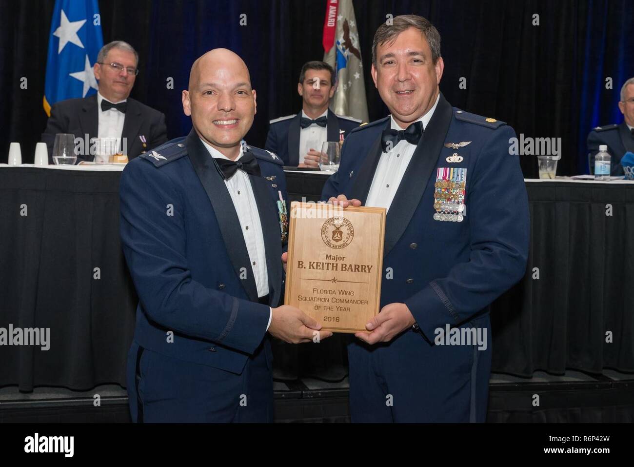 Civil Air Patrol Major Keith Barry, right, the squadron commander with ...