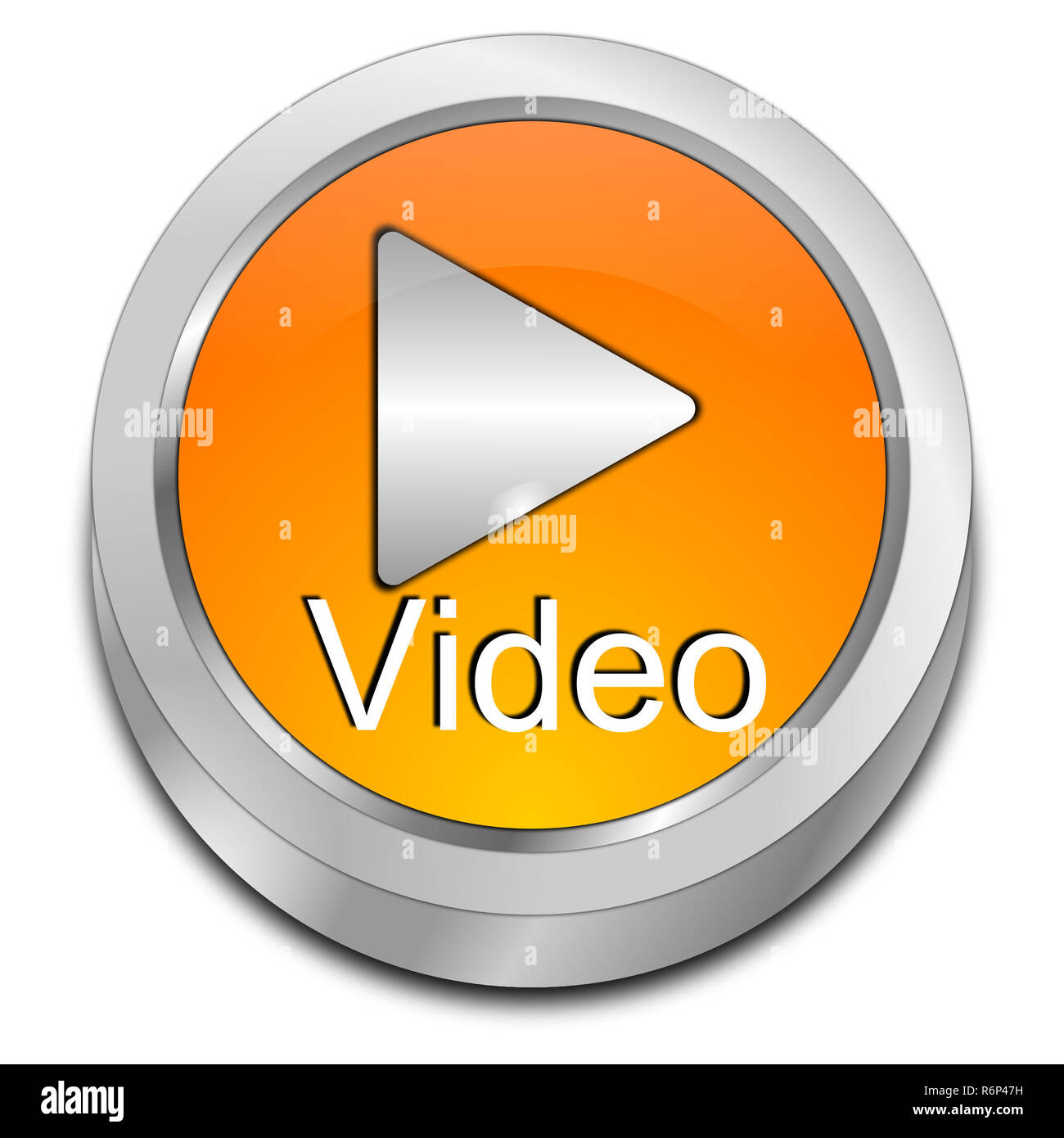 Orange Play Video Button