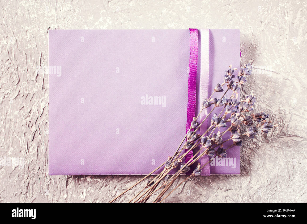 Holiday background or greeting card with lavender Stock Photo - Alamy
