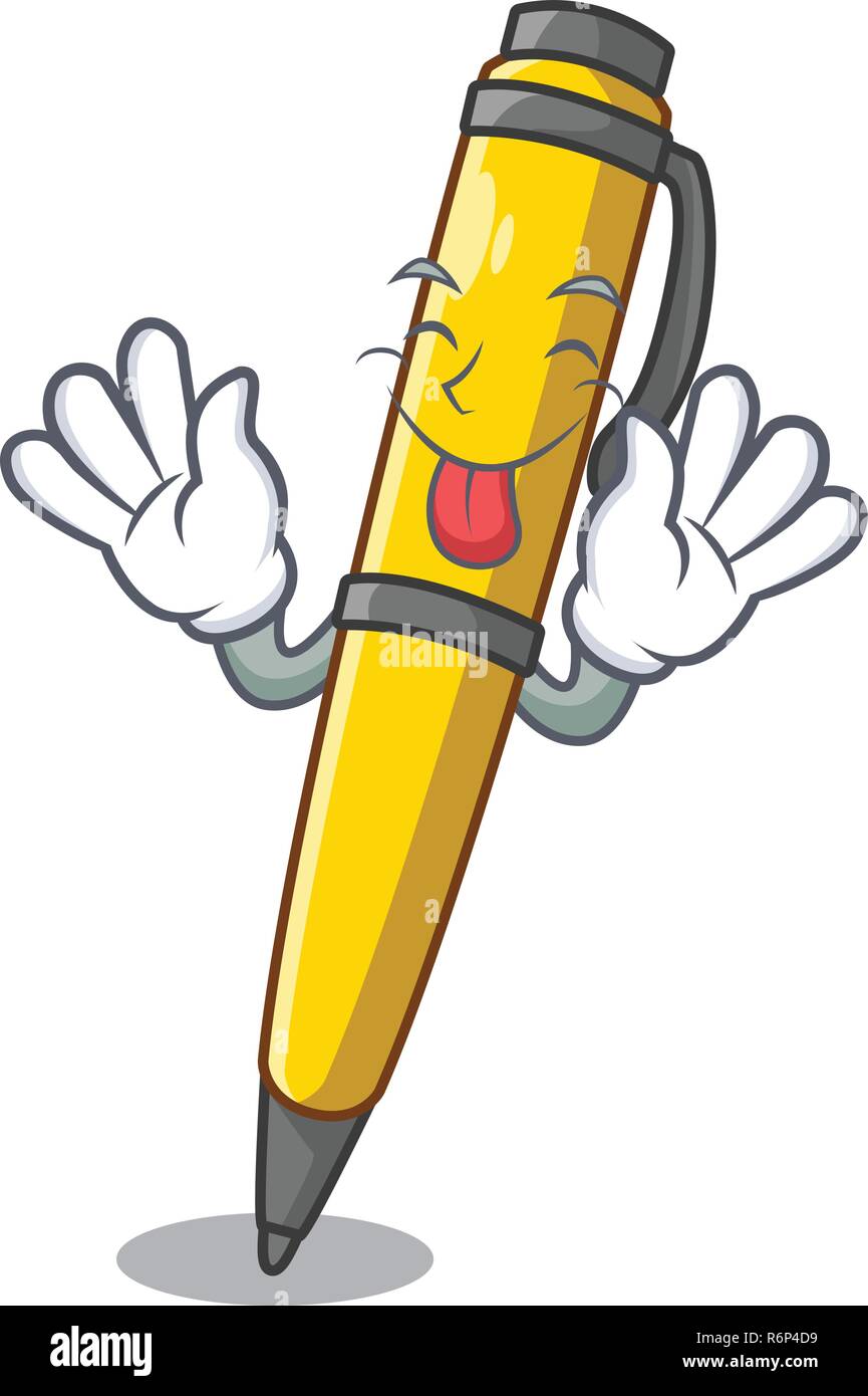 Tongue out antique ink pen shape on cartoon Stock Vector Image & Art ...