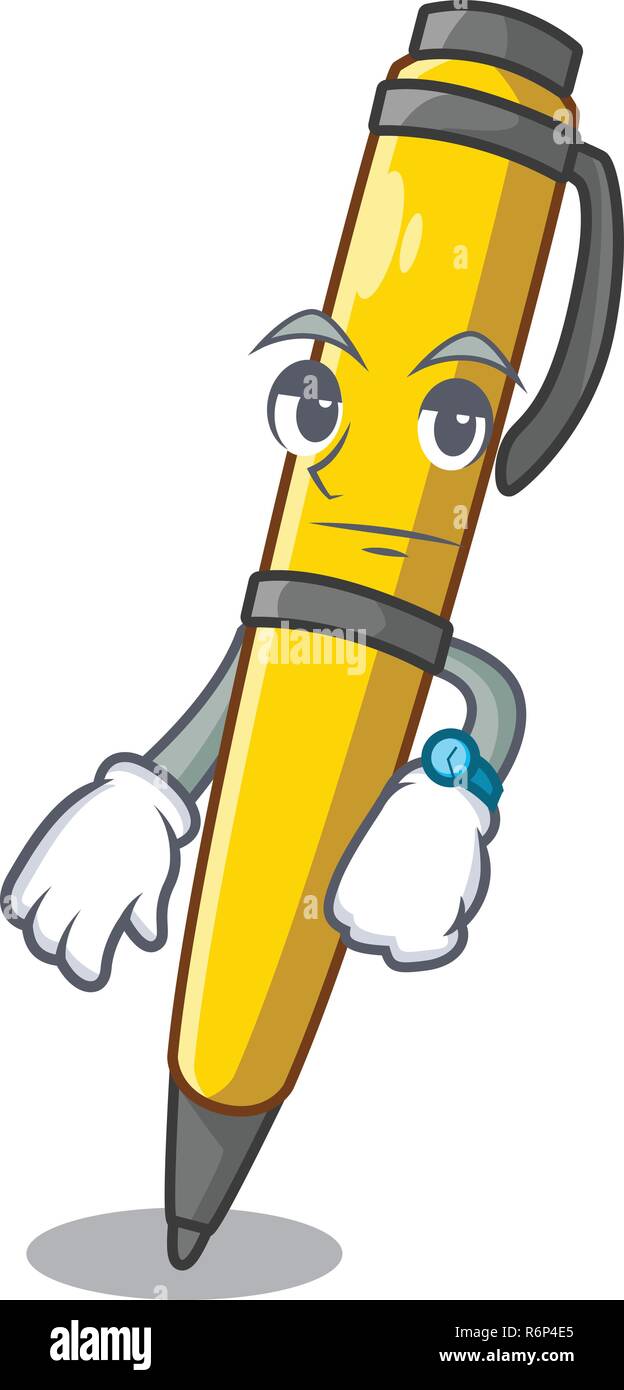 Waiting antique ink pen shape on cartoon Stock Vector Image & Art - Alamy