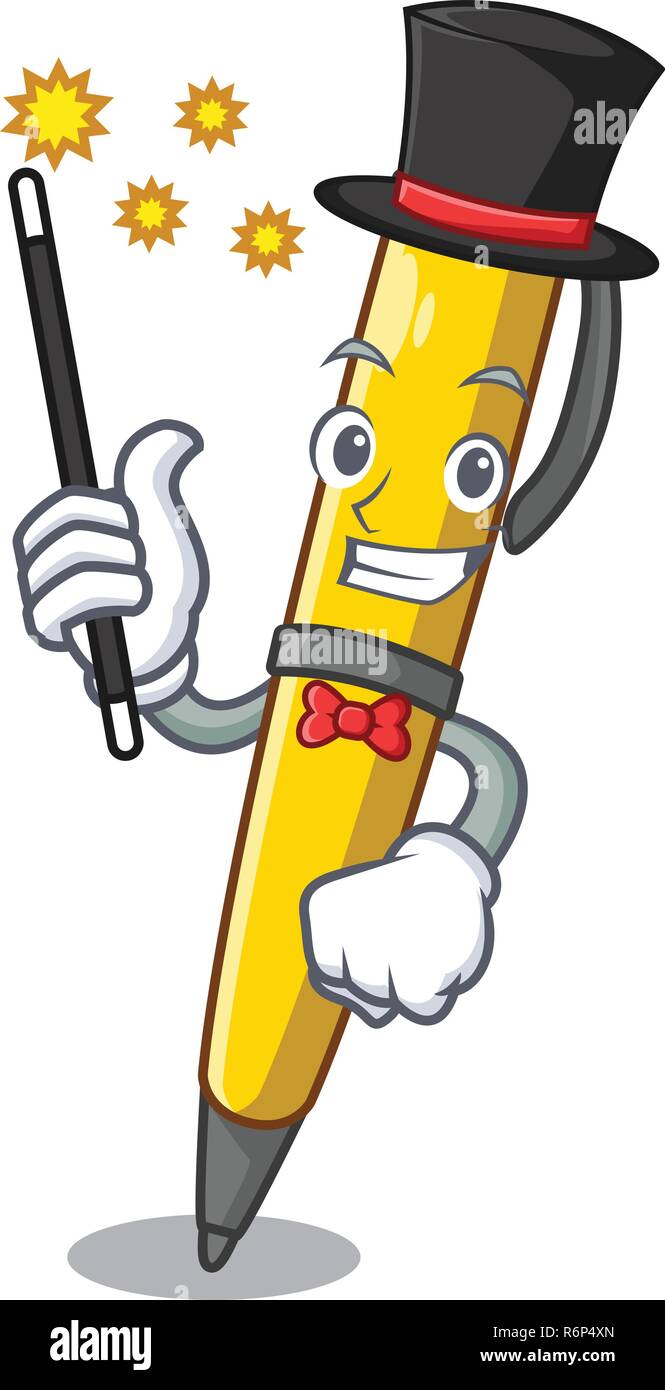 Magician antique ink pen shape on cartoon Stock Vector Image & Art - Alamy