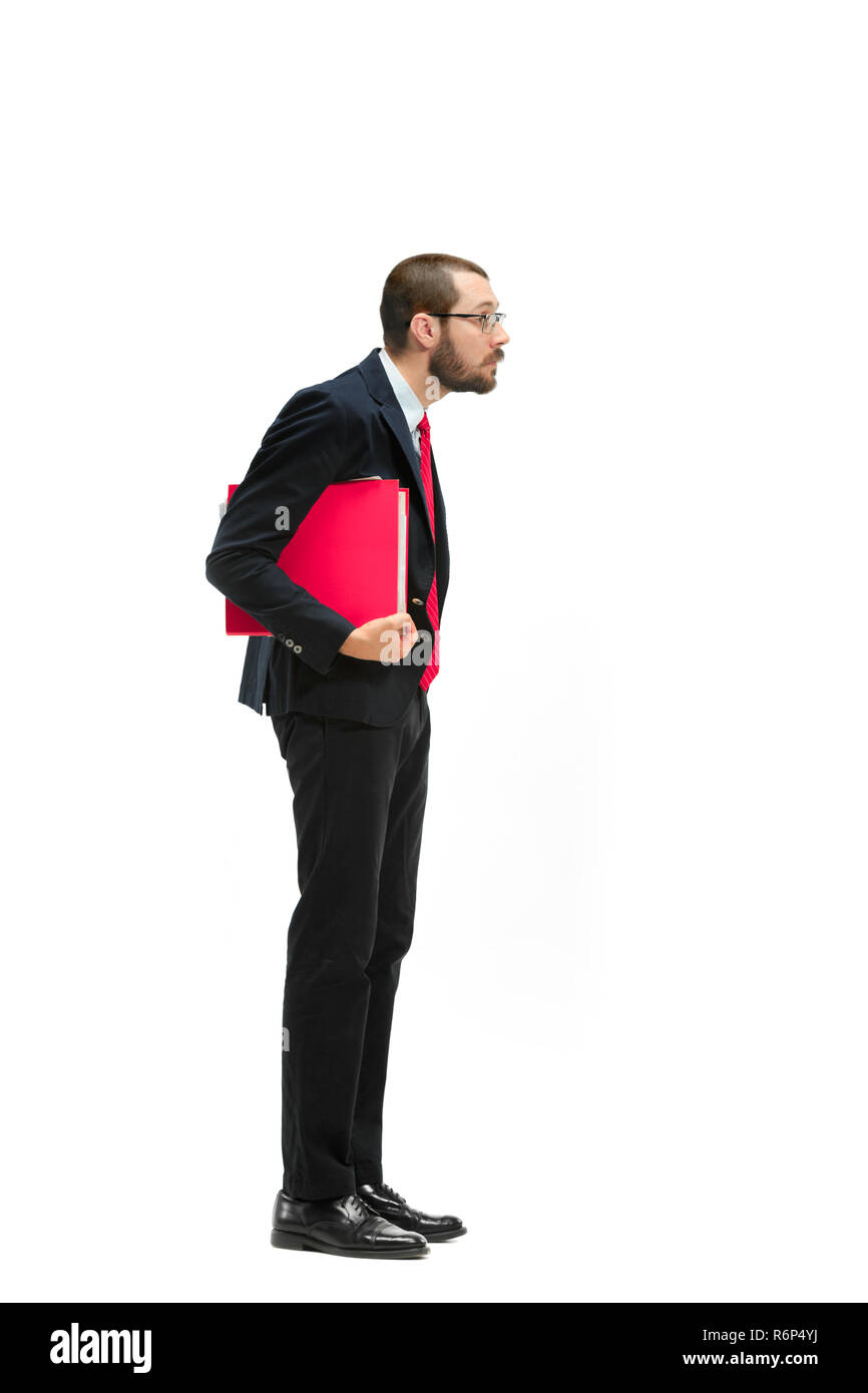 Delighted positive businessman holding Cut Out Stock Images & Pictures ...