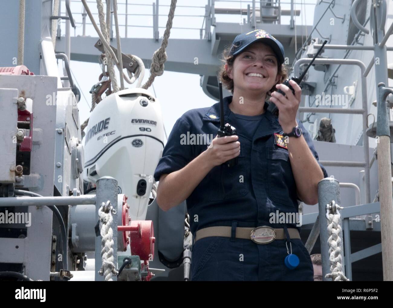 ARABIAN GULF (May 14, 2017) Lt. Cmdr. Rebecca Wolf, USS Gladiator's ...