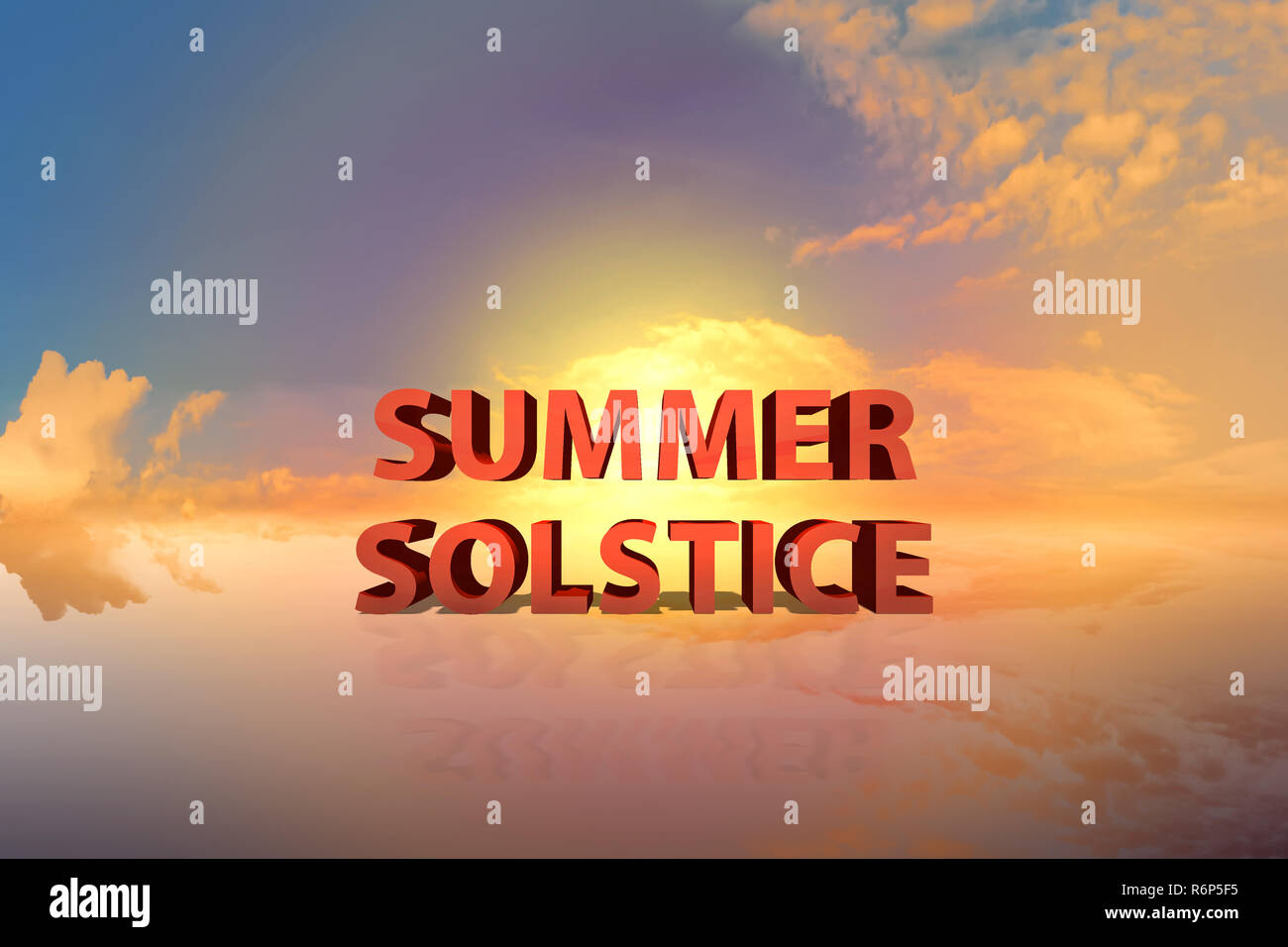 Summer solstice with dramatic sunset Stock Photo - Alamy