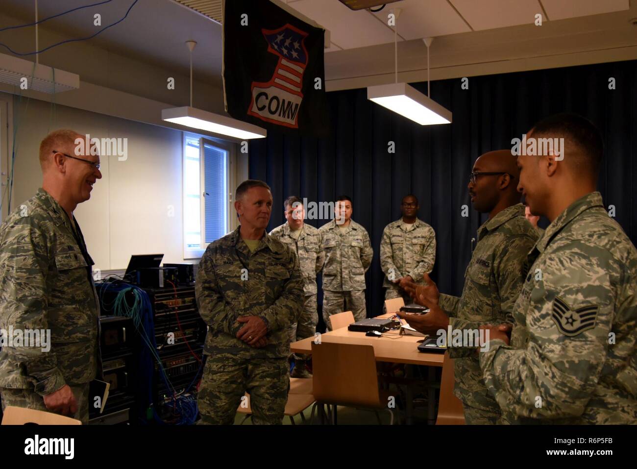 U. S. Air Force Airmen from the 1st Combat Communications Squadron ...