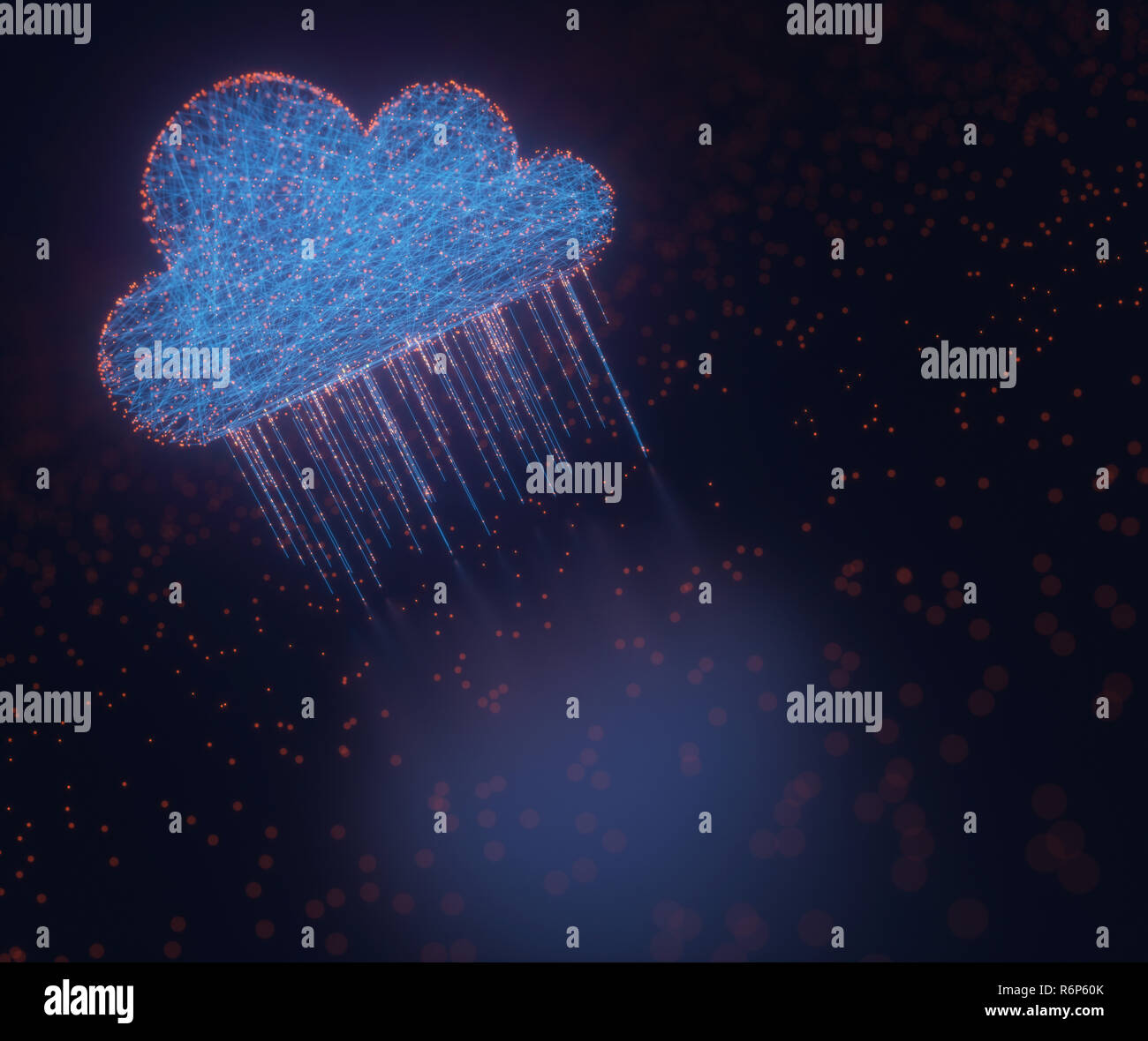 Cloud Computing Data Rain Stock Photo - Alamy