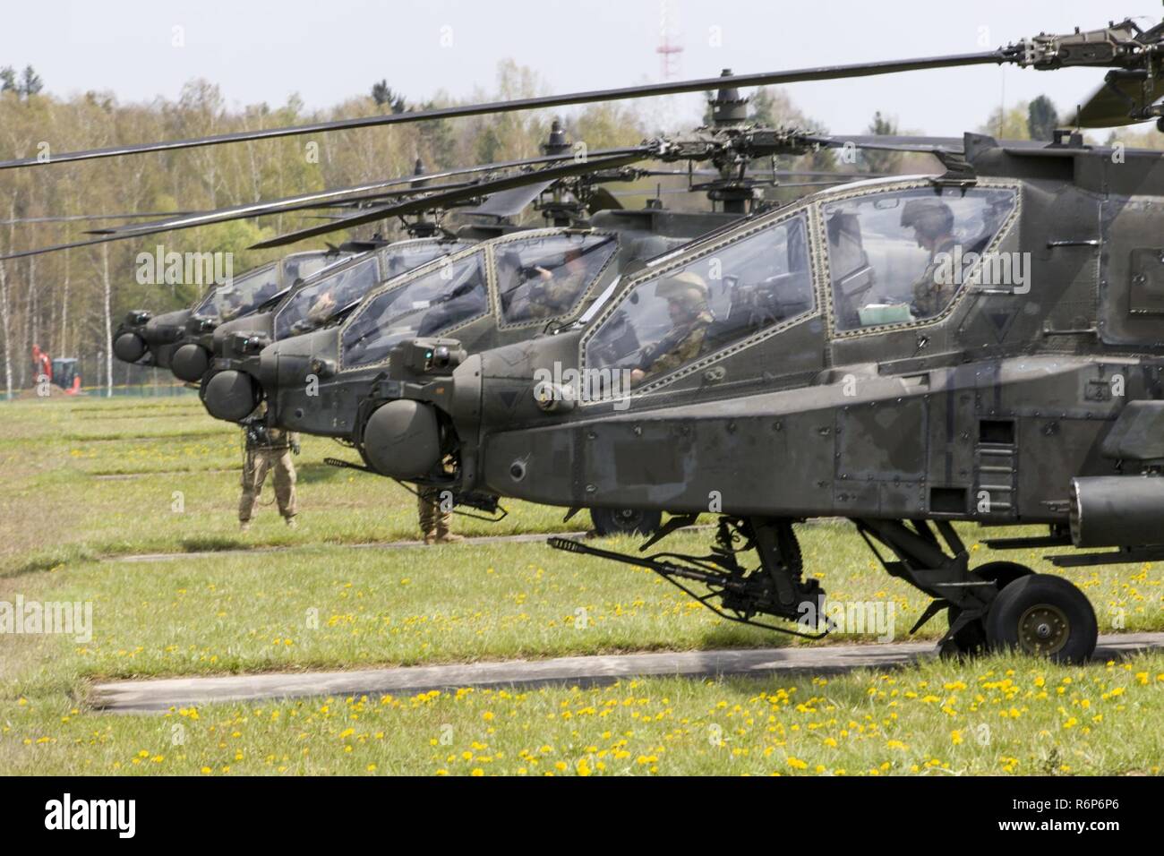AH-64 Apache helicopters from 1-501st Attack Reconnaissance Battalion ...