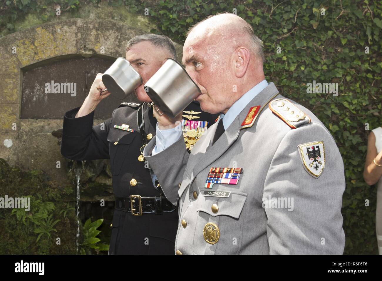 German Army Lt. Gen. Carsten Jacobson, right, deputy of the ...