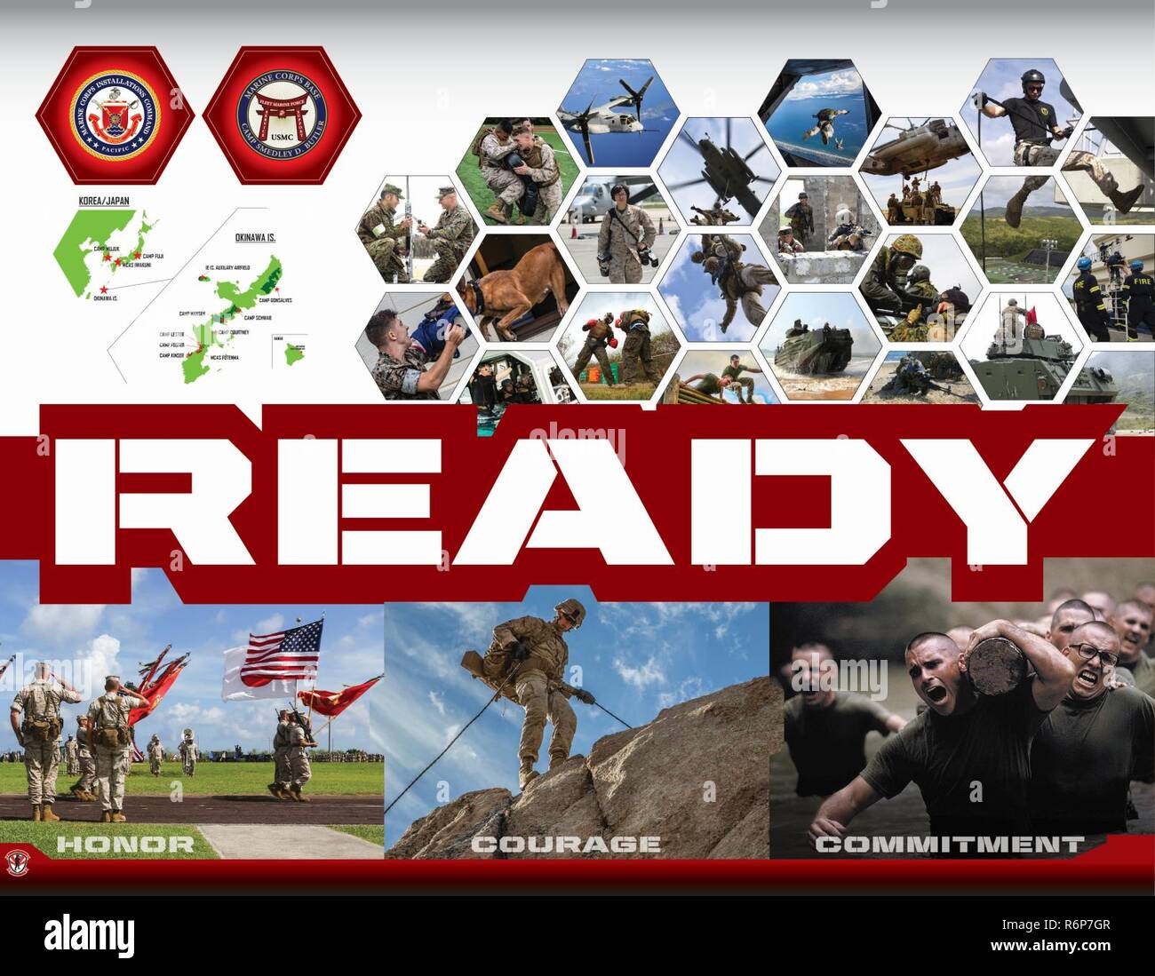 Graphic illustration created to showcase the U.S. Marine Corps values ...