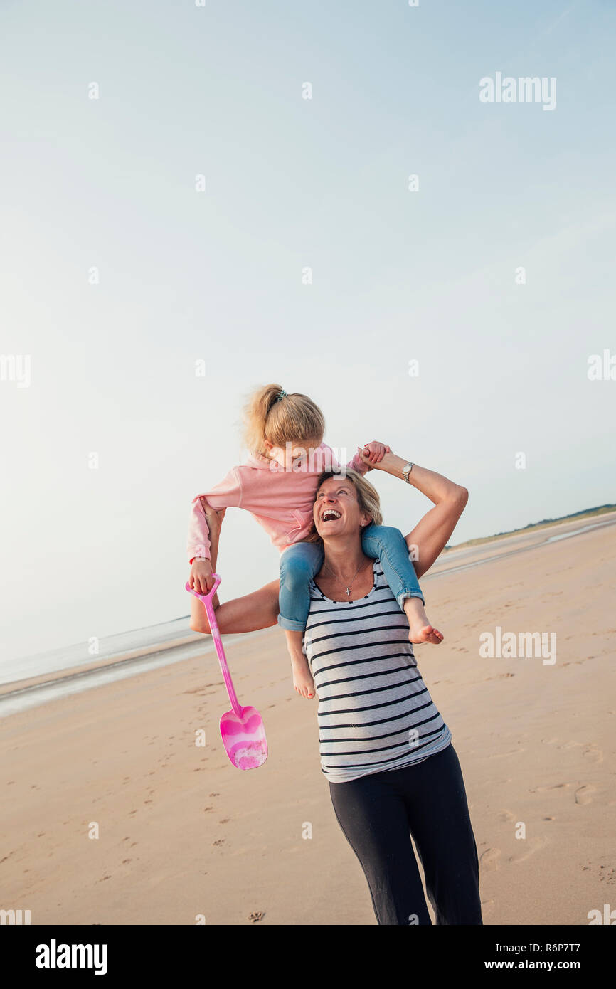 Grand Daughter Playing With Grandma High Resolution Stock Photography ...