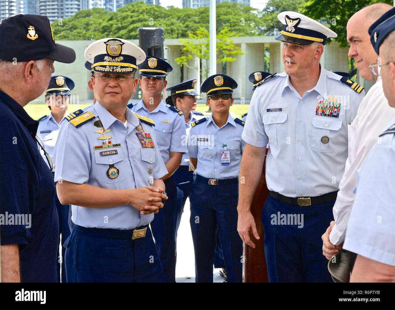 Officer-in-Charge Commodore Joel Garcia, Philippine coast guard, Lt ...