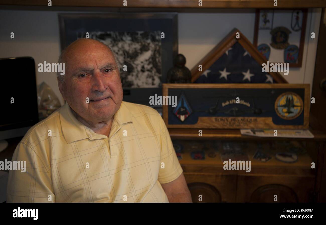 Lt. Col (Ret.) Tony Bevacqua poses for a photo at his home in Yuba City ...