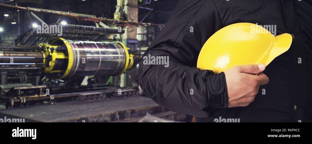 Worker with safety helmet Stock Photo - Alamy