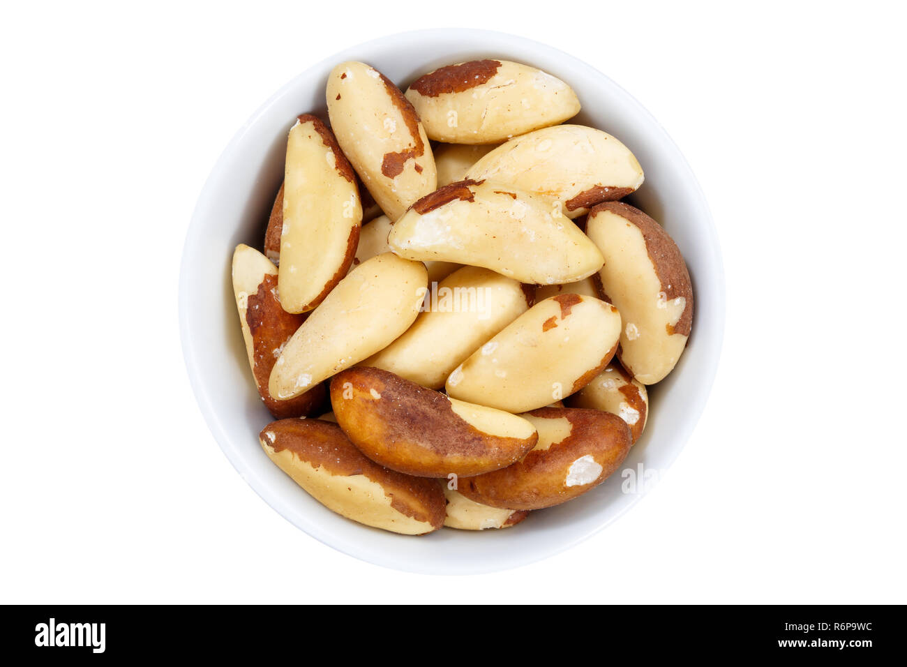 brazil nuts isolated from above isolated cut out Stock Photo - Alamy