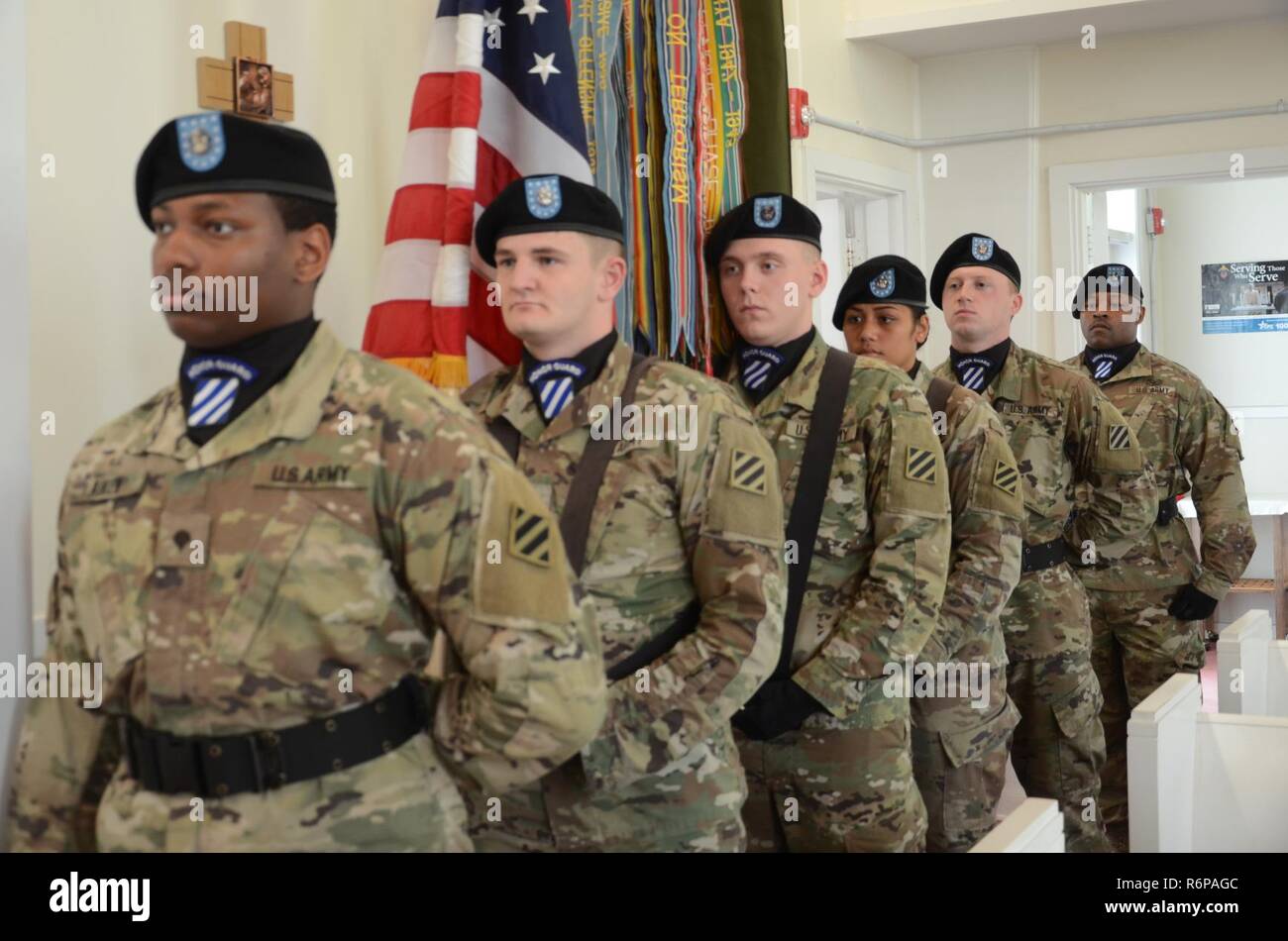 3rd Infantry Division color guard team honored the fallen from the USS ...