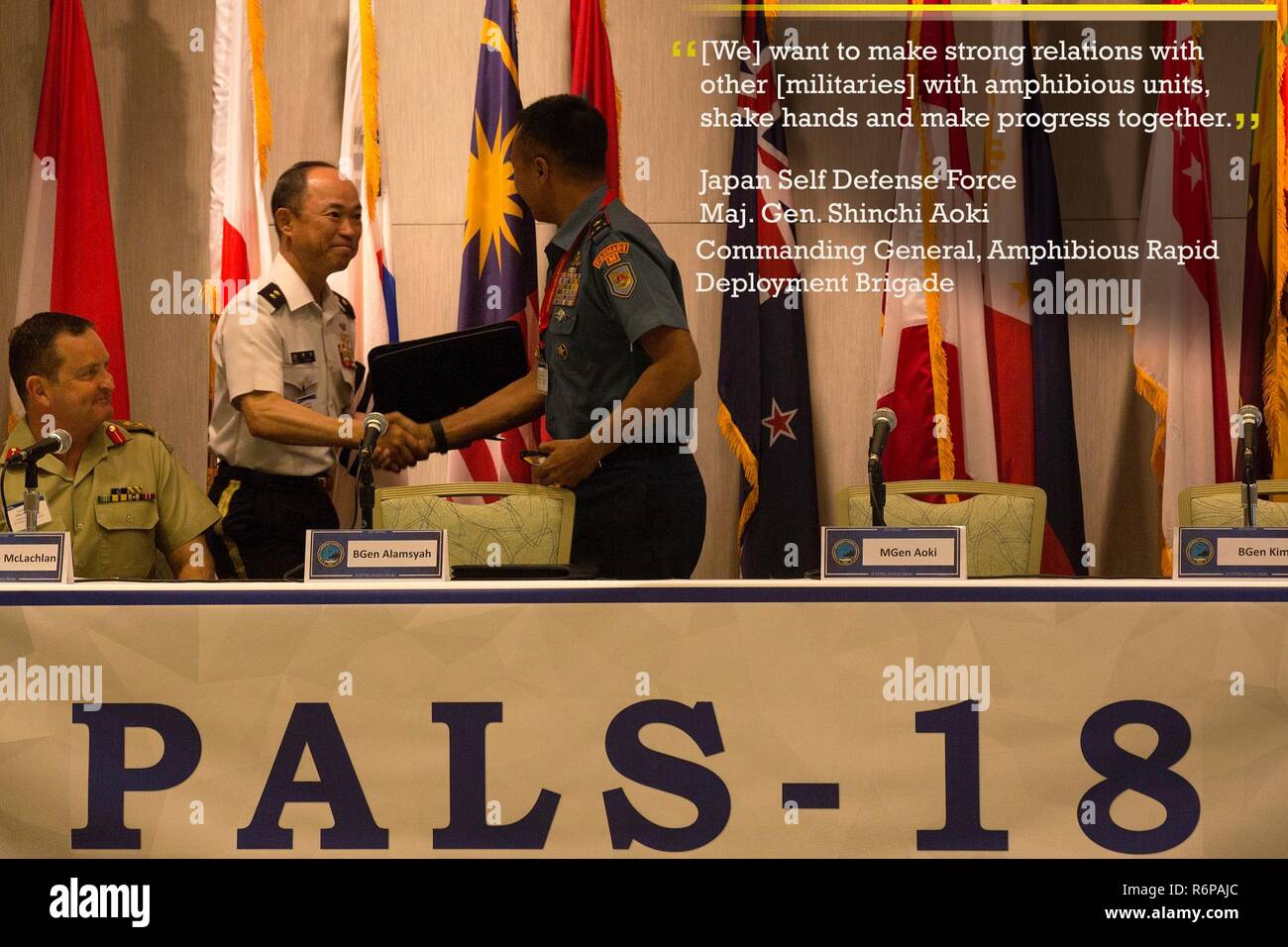 Japan Self Defense Force Maj. Gen. Shinichi Aoki, commanding general ...