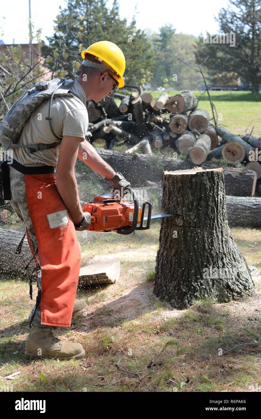 Army Spc. Darren Descoteaux, a carpentry masonry specialist of ...