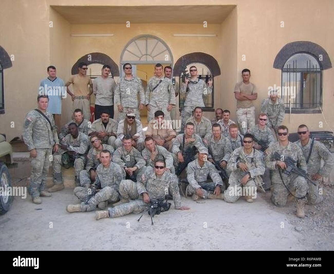 SSG (ret) Chris Carver and his Company at the Iraqi border front, circa ...