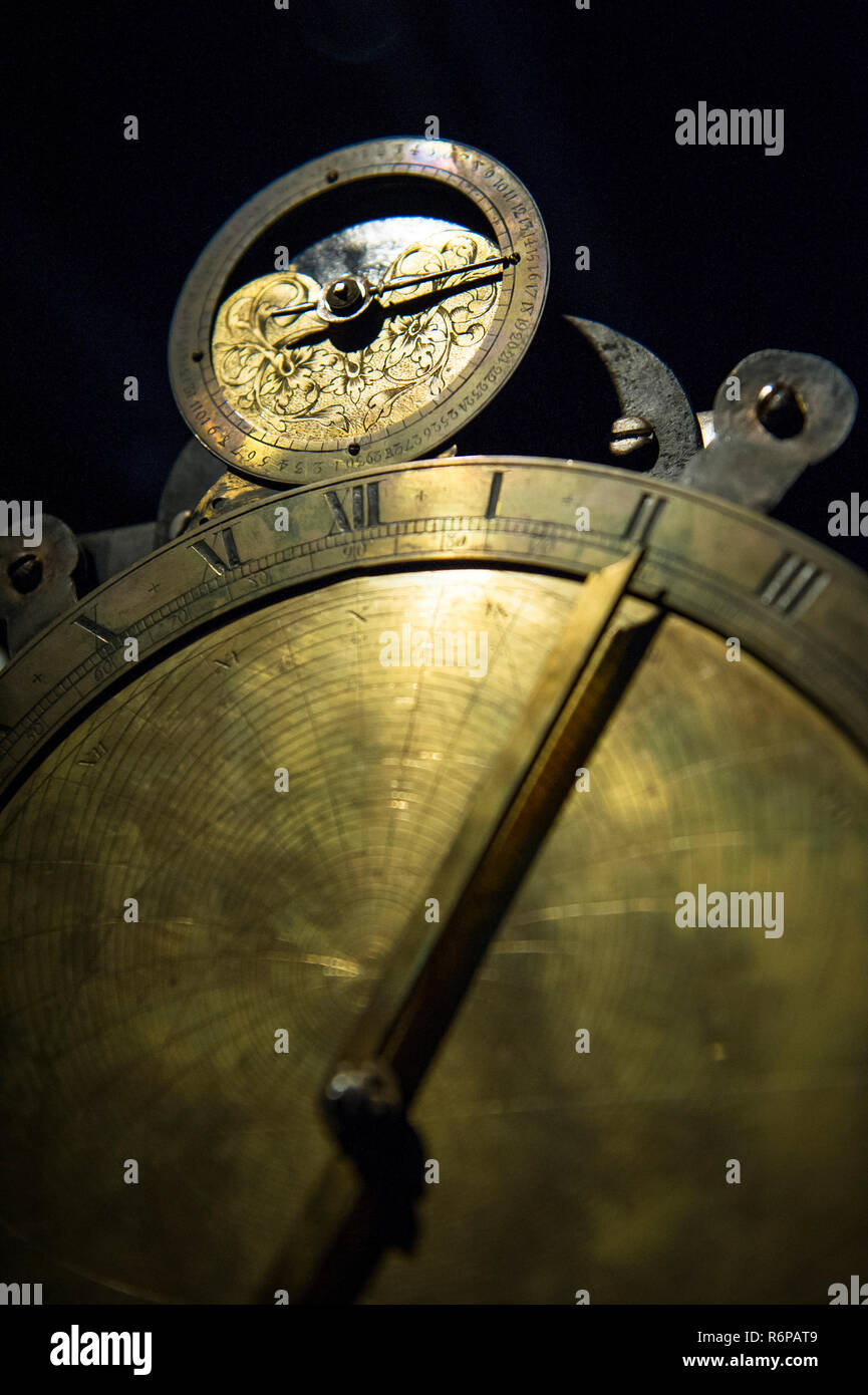 The ancient copper clock Stock Photo - Alamy