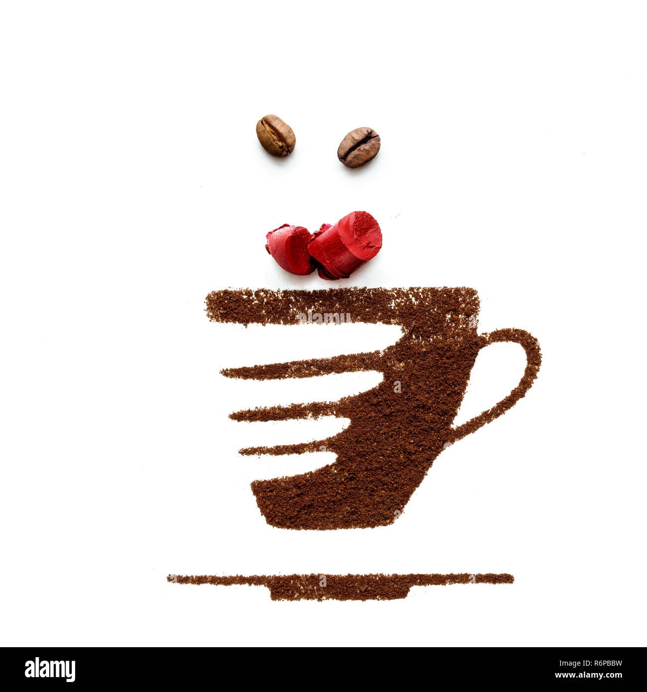 Woman latte glass mug Cut Out Stock Images & Pictures - Alamy