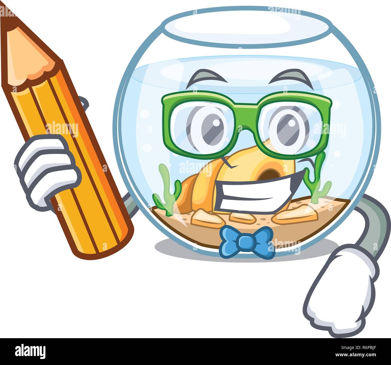 Student fishbowl in glass sphere on mascot Stock Vector Image & Art - Alamy