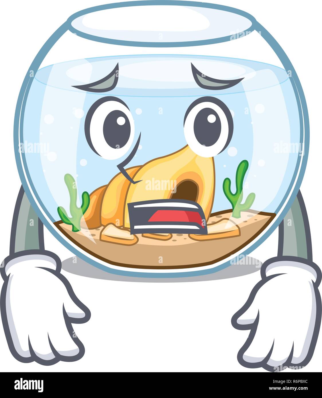 Afraid fishbowl jumping outside the on character Stock Vector Image ...