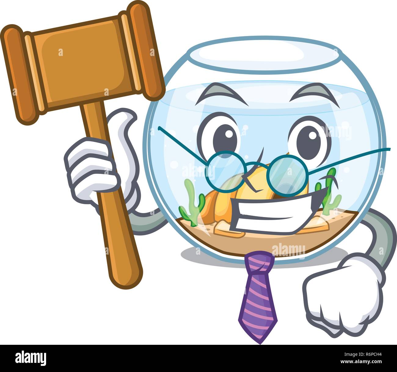 Judge fishbowl in a funny on cartoon Stock Vector Image & Art - Alamy