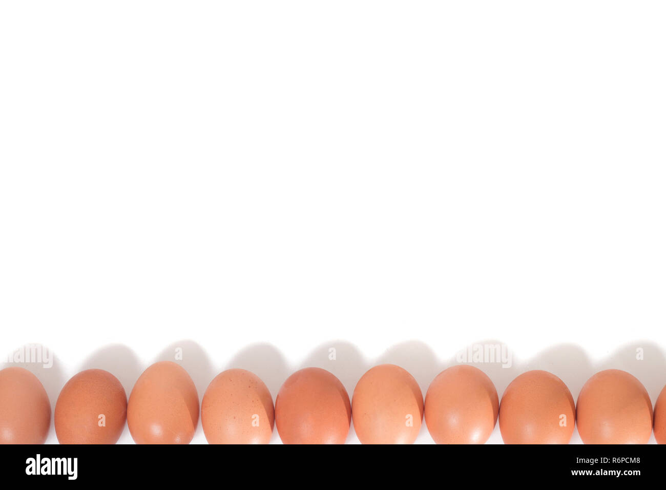 eggs aligned horizontally Stock Photo - Alamy