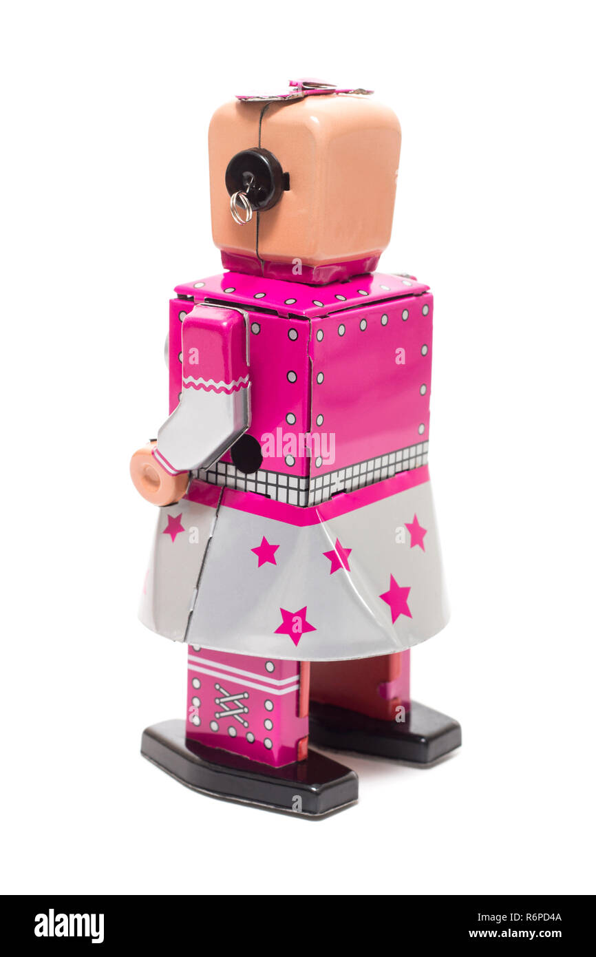 Female tin toy robot Stock Photo - Alamy