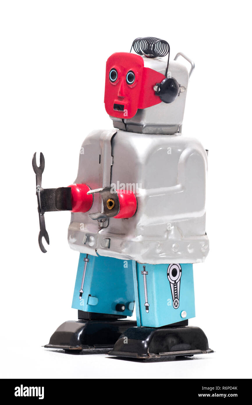 tin toy robot Stock Photo - Alamy