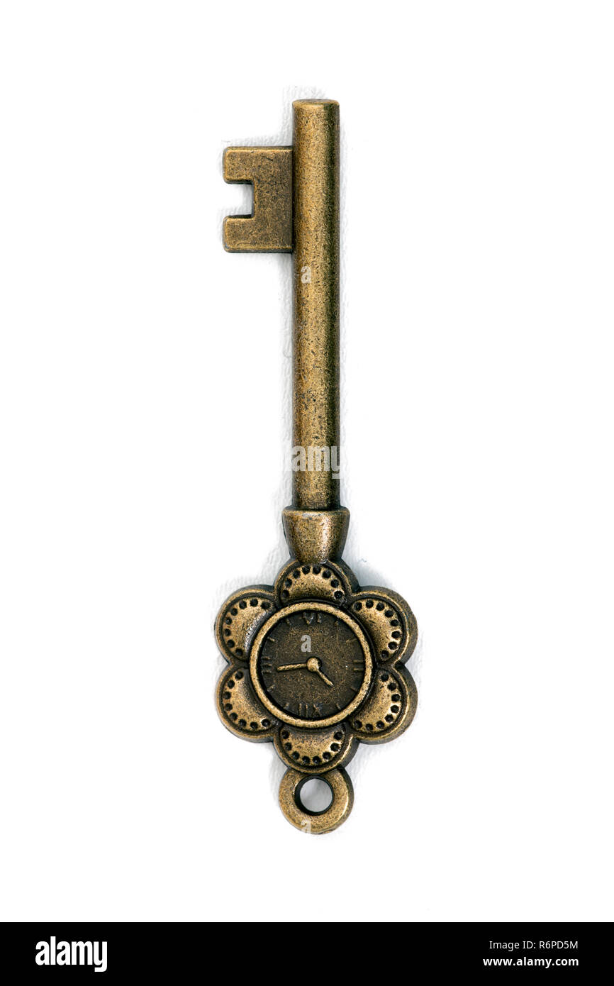 vintage fantasy detailed golden key Stock Photo - Alamy